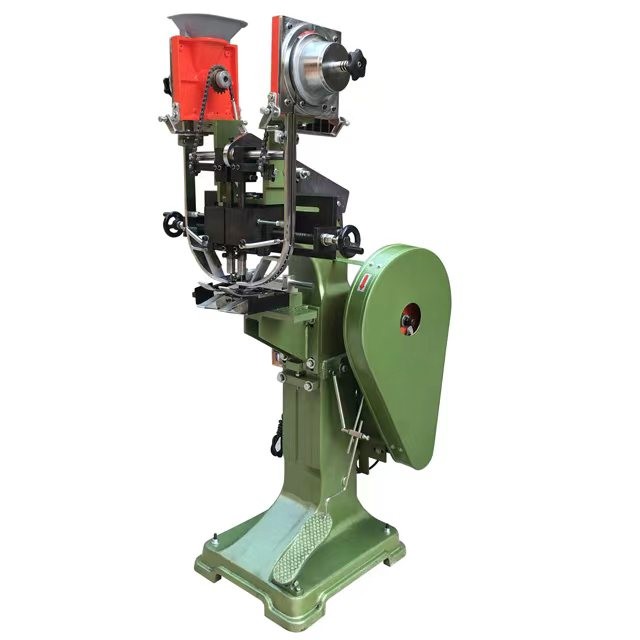 Otomatis Double Head Eyeleting Machine Fahion Tas Belanja Sepatu Eyelet Membuat Mesin